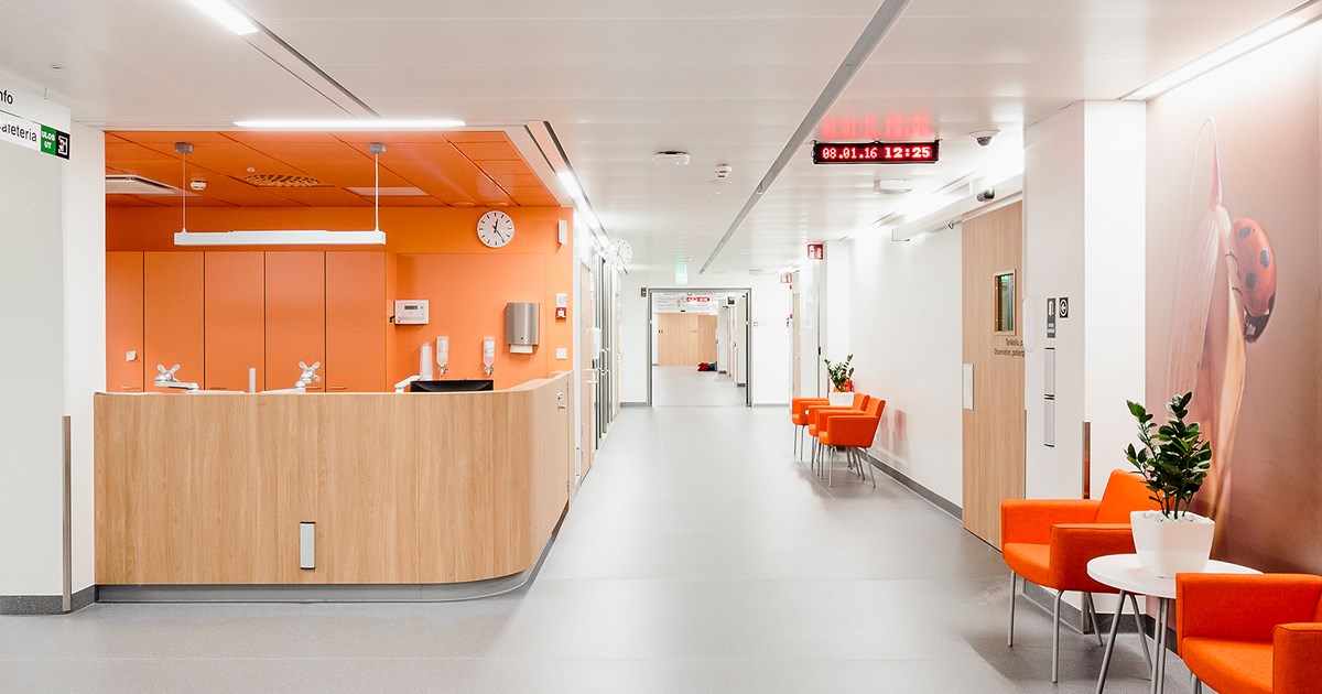 Healthcare communal and circulation areas
