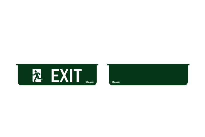 EL40 85X340 SIGN RUNNING MAN EXIT/-