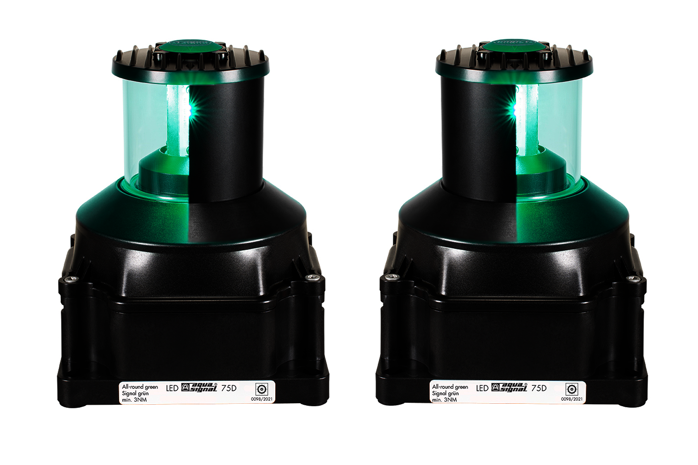 75 LED A/R GREEN (2x180°) STB+PORT 24VDC