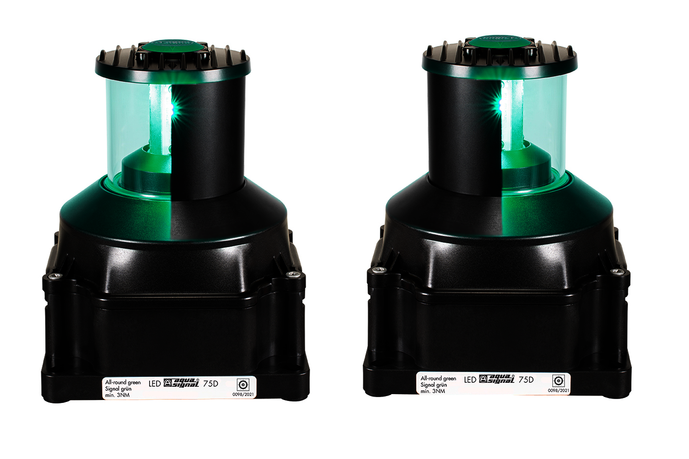 75D LED A/R GREEN (2x180°) STB+PORT 115-230VAC