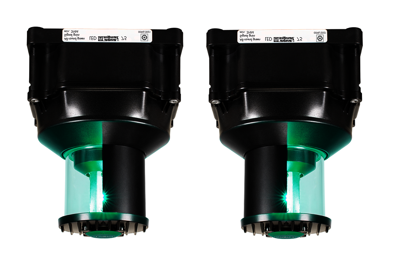 75 LED A/R GREEN UPSIDE DOWN (2X180°) STB+PORT 115-230VAC